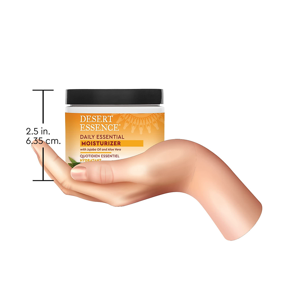 Desert Essence Daily Essential Moisturizer - Nourishing Jojoba, Organic Aloe Vera, Safflower & Geranium Oil - Light-Weight Soothing, Softening Facial Cream - Vegan, Non-GMO, Sulfate & SLS Free - 4oz