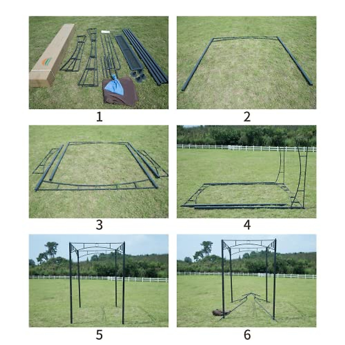 Outdoor Double Tiered Grill Gazebo BBQ Patio Canopy Tent,Party Tent with Pendant Light and Floor Fixing L96 x W60 x H101(White)