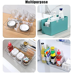 Zisqerts Adjustable Refrigerator Dividers Kitchen Fridge Side Door Organizer for Snacks and Drinks Space-Saving Grid Separator (8 Pcs), white