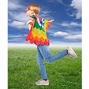 Dress Up America Parrot Costume - Cute, Fun, Flying Parrot Costume for Kids (Toddler 4/Small 4-6)