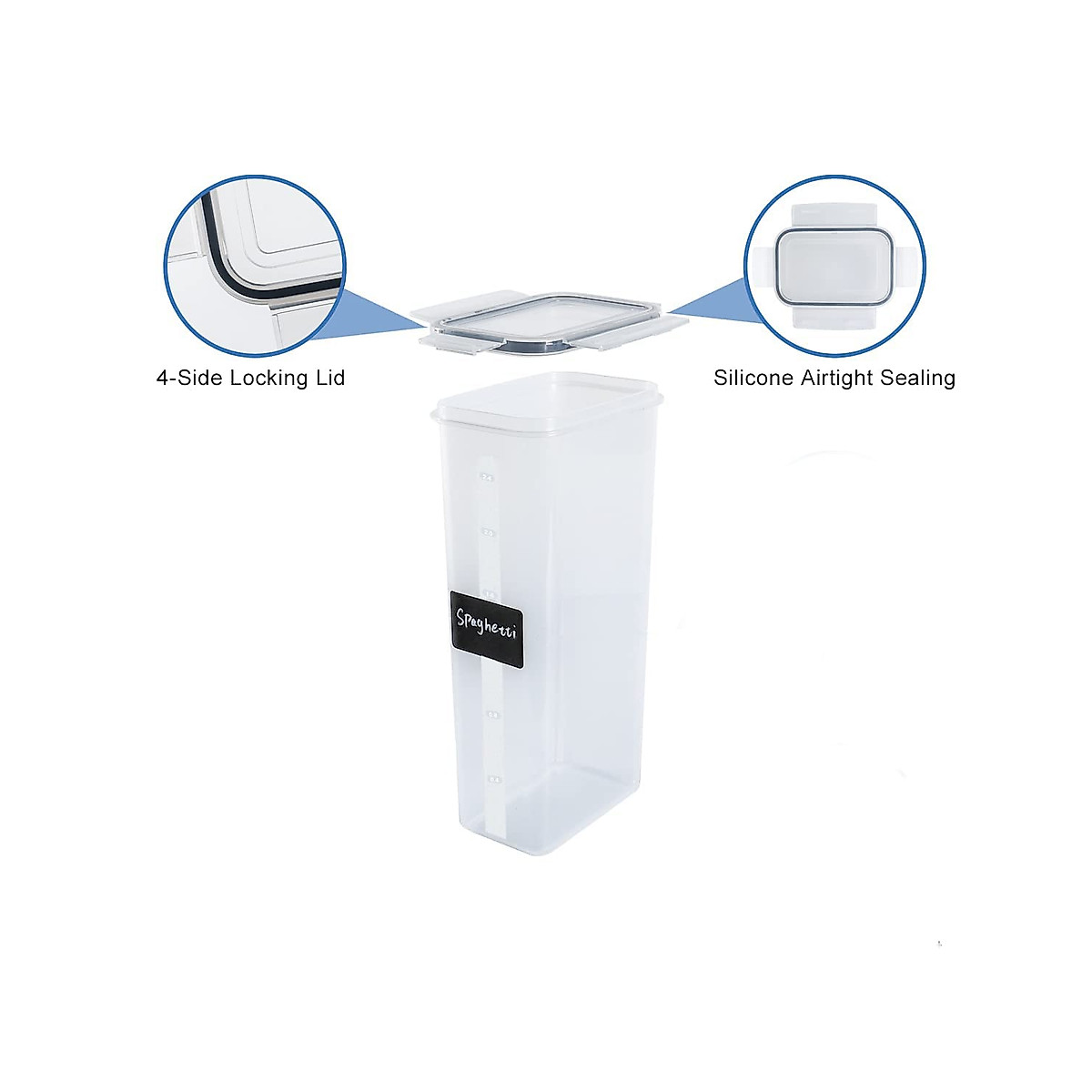 FreshKeeper Airtight Food Storage Containers Replacement Lids, 2PCS