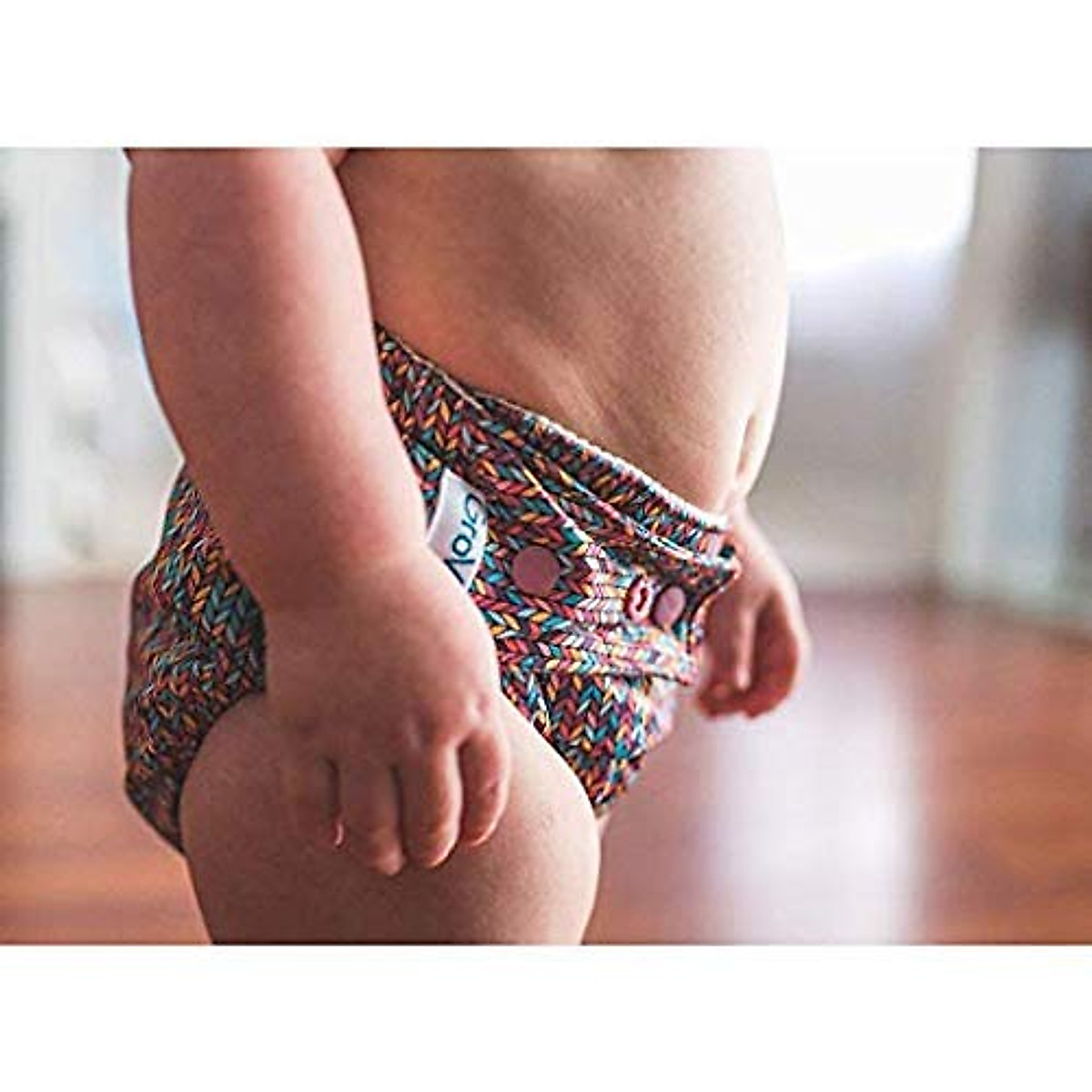 GroVia Newborn All in One Snap Reusable Cloth Diaper (AIO) (Petal)