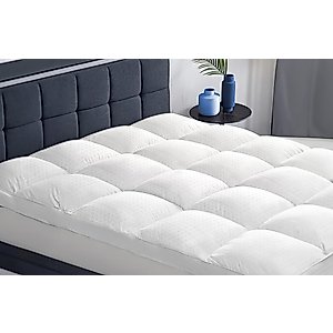 Yoyomax Queen Mattress Cover - Cooling, Breathable, Ultra-Soft, 50% Thicker Than Normal, Deep Pocket, 100% 400TC Cotton, Machine Washable, White