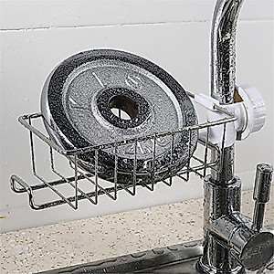 Adjustable Sink Drain Rack Sponge Storage Faucet Holder Soap Drainer Shelf Basket Organizer Kitchen Bathroom Accessories