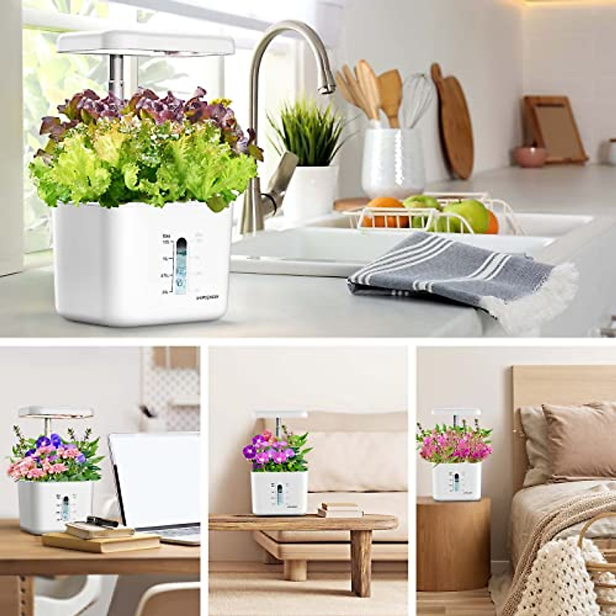 Ahopegarden Indoor Garden Hydroponic Growing System with 60pcs Grow Sponge Replacement