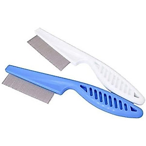 Pet Dog Hair Flea Comb Stainless Grooming Brush Clean Tool Flea Removal Flea Removal Flea Removal Hair Removal Hair Repair Antistatic Multifunctional Long Hair Short Hair Safety Stainless Steel for