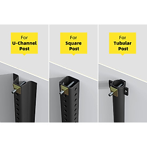 4 PCS Anti-Theft Post Attachment Kit Sign Mounting Hardware for U Channel Post, Sign Post Mounting Bolts and Nuts,2.5" Bolt