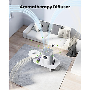 Air Purifiers for Home Large Room up to 600 Ft², VEWIOR H13 True Hepa Air Purifiers for Pets Hair, Dander, Smoke, Pollen, 3 Fan Speeds, 6 Timer Air Cleaner