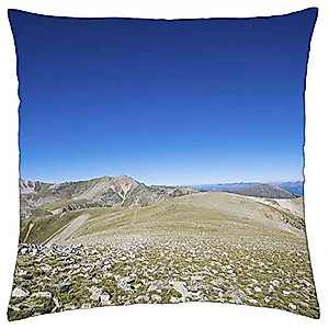 LESGAULEST Throw Pillow Cover (24x24 inch) - Nature Landscape Mountain Travel Adventure Trek 5