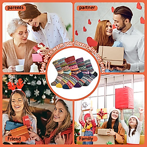 LQQBOX 10 Pairs Wool Socks for Women, Winter Warm Socks Thick Soft Socks Gifts for Women