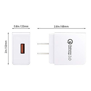 Quick Charge 3.0 Fast Wall Charger for Samsung Galaxy J7 Pro/Sky Pro/Perx,J7 V/J7 Star/Crown/Prime/Eclipse/Refine,J7 Luna/Neo/Max,S6/S6 Plus/S7 Edge /S7 /S4/S3/Note 4/5/Note Edge,5FT Micro Cord