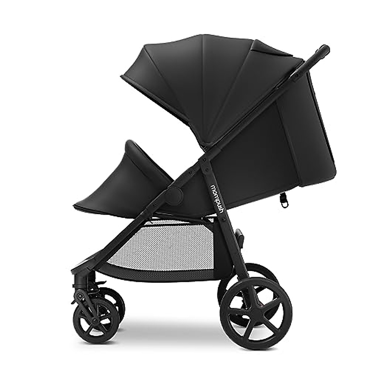 Mompush Nova Baby Stroller, Spacious Seat & Lie-Flat Mode, Toddler Stroller with Large UPF 50+ Canopy, Compact Folding with One Hand, Infant Stroller for Birth to 50 LB