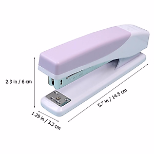 LUOZZY Desktop Large Capacity Stapler - Reduced Effort, Labor-Saving for Office Desk Accessories, Purple