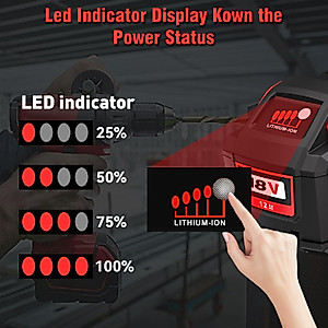 12000mAh Replacement for Milwaukee M18 Battery Replacement for 18V 12.0 Ah Lithium-Ion High Output Battery 48-11-1865 48-11-1862,48-11-1820,Compatible with 18 Volt Power Tools and Chargers 2Pack