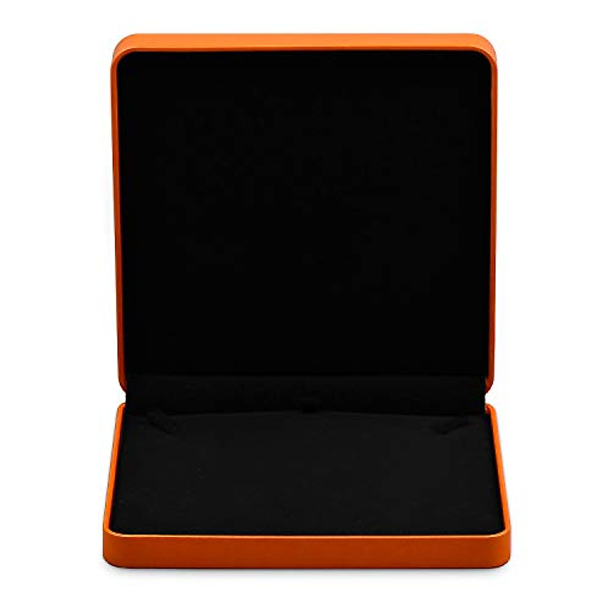 Oirlv Premium Leather Big Necklace Box Chunky Necklace Gift Box Showcase Jewelry Display Holder