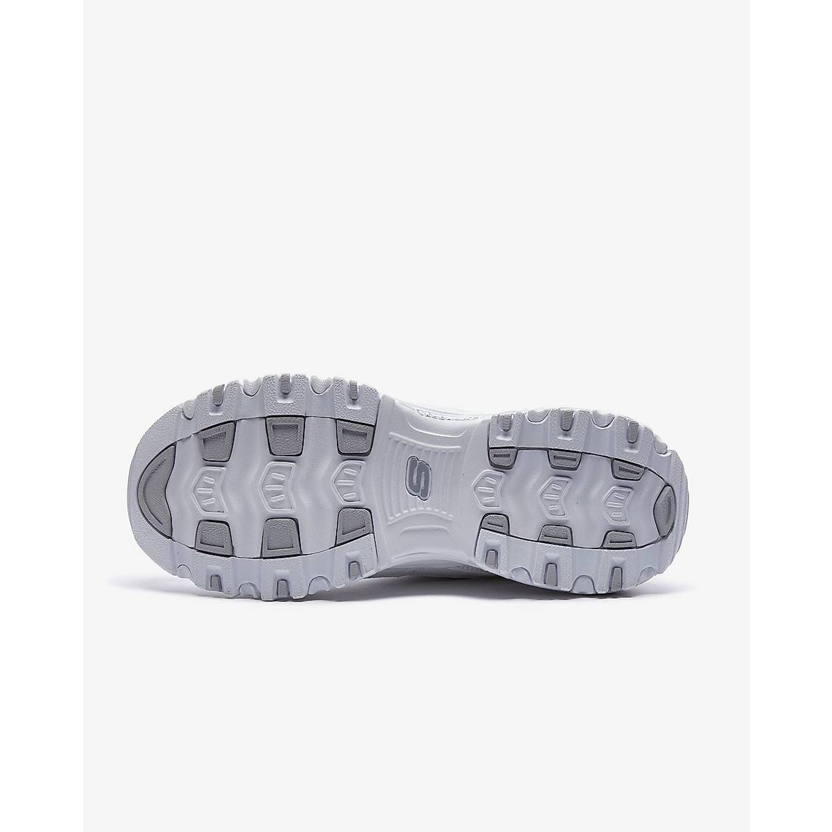 Skechers Sport Women's Bright Sky Fashion Sneaker, White/Silver, 7 M US