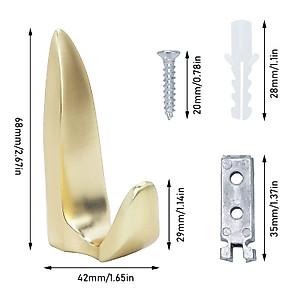 Gold Robe Hooks Coat Hooks Wall Hooks for Hanging Heavy Duty Towel Hooks for Bathroom Wall Mounted Clothing Hooks Kitchen Bedroom Home Entryway 4 Pcs (Copper)