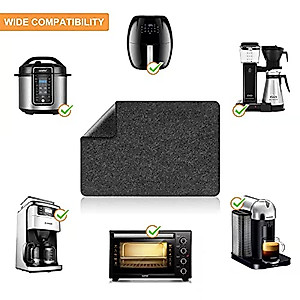 Heat Resistant Mat for Air Fryer, 2 Pcs Heat Resistant Pad Countertop Protector Mat Coffee Maker Mat for Countertops with Sliding Function for Air Fryer, Blender, Coffee Maker, Toaster