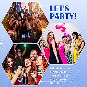 Lounsweer 100 Pieces Plastic Cups 2 oz Disposable Cups Mini 2 oz Party Glasses for Bachelorette Birthday Tasting Serving Samples Cups Halloween Christmas Party Favors Supplies (Blue)