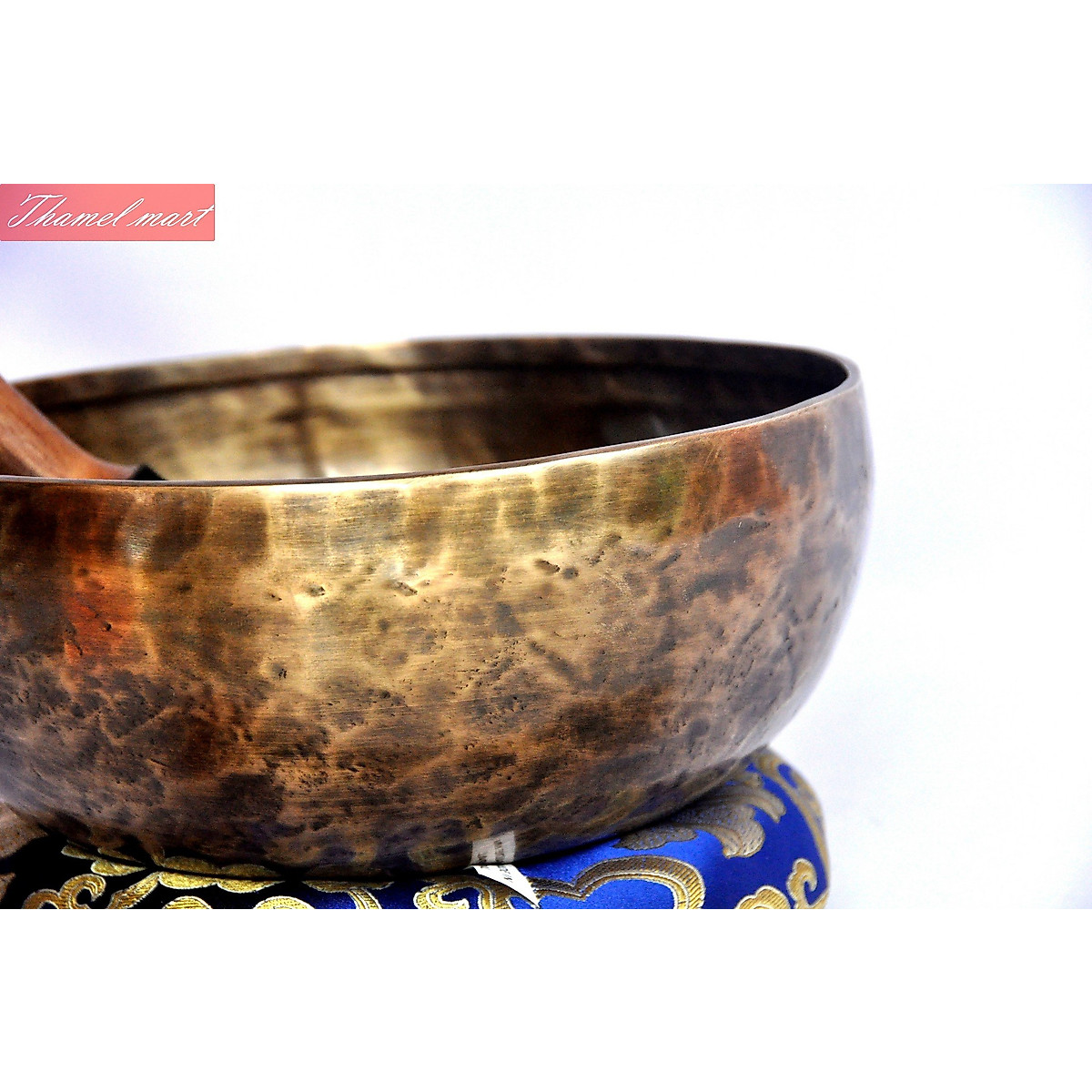 Throat Chakra and Zeal Chakras Note Antique Hand Hammered Tibetan Meditation Singing Bowl 9 Inches-Yoga Old Bowl by Sinigng bowl house