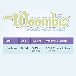 Woombie Simply Baby Swaddling Blanket I Soothing, Cotton Baby Swaddle I Wearable Baby Blanket, Pink Blush, 0-3 Months