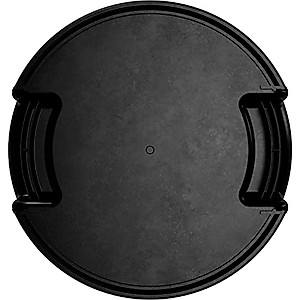 Carlisle FoodService Products Bronco Black 10 Gallon Round Waste Bin Trash Container - 84101003 - Pack of 6