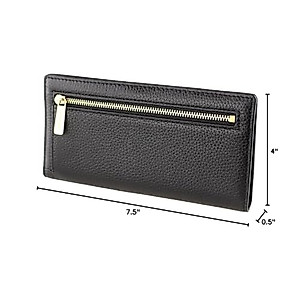 Michael Kors Large Snap Leather Wallet, Black