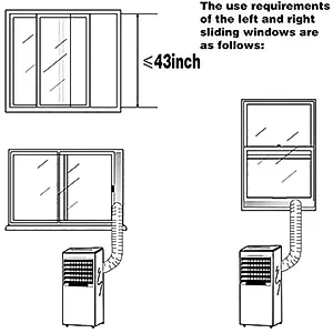 Portable Air Conditioner Window Kit Adjustable Window Slide Kit Plate,Window Seal for AC Unit Air Conditioner Accessories Portable AC Vent Kit for Exhaust Hose (2pcs Window Slide Kit Plate)