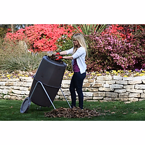 Spin Bin 60 Gal. Outdoor Compost Tumbler Rotating Garden Composter Bin (Black)