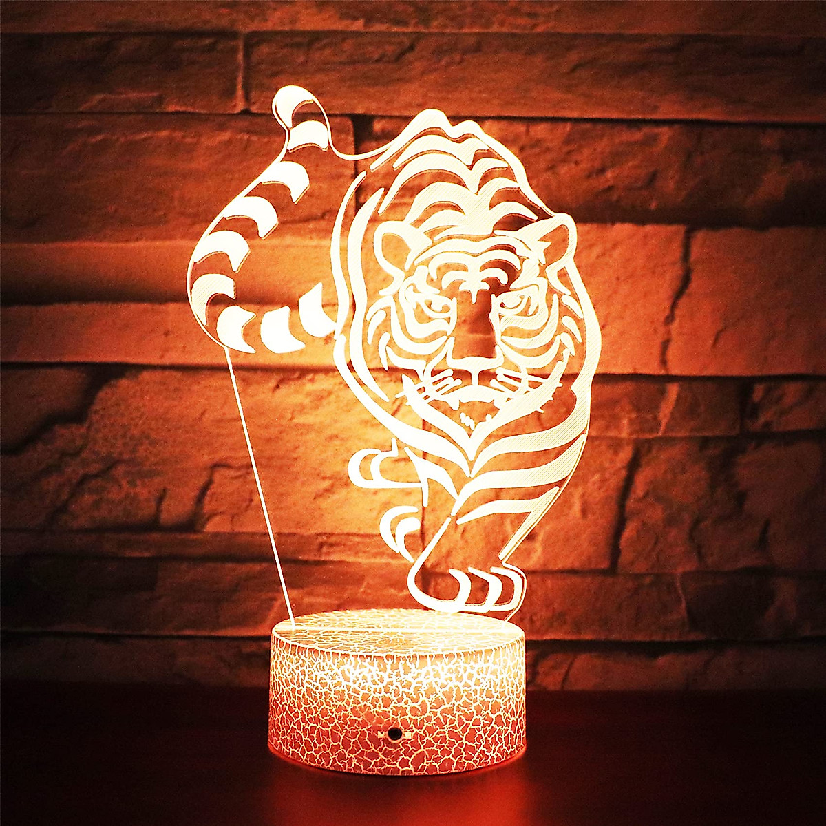 Hguangs Tiger Gifts Tiger Shape Lamp 16 Colors Desk Table Night Light for Kids Party Supplies Birthday Valentine's Day Christmas Lover Friends