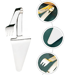 Hemoton 2pcs Stainless Steel Pizza Shovels Cheese Shovels Cake Spatulas Pizza Pie Server Cake Holder Transfer Triangular Spade Spatula for Cake Baking (Silver)