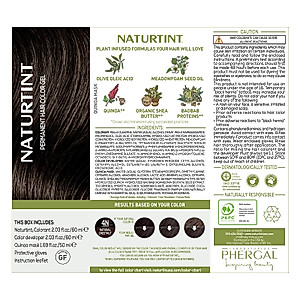 Naturtint 4N Natural Chestnut Permanent Hair Color (Pack of 6), Ammonia Free, Vegan, Cruelty Free, up to 100% Gray Coverage, Long Lasting Results (Packaging may vary)