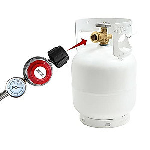 MENSI 0-30PSI High Pressure Adjustable Propane Regulator with Braided Hose 60inches