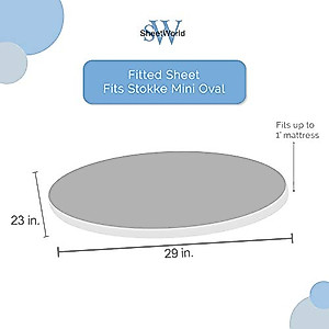 SheetWorld 100% Cotton Interlock Jersey Fitted Oval Sheet, Fits Stokke Mini 23 x 29, Woodland Bears, Made in USA
