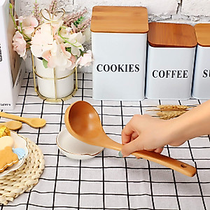 2 Pieces Gold Trim Ceramic Spoon Rest for kitchen,4 Inches Spoon Holder for Stove Top Spatula Holder, Coffee Spoon Rest Cradle, Kitchen Utensils Accessories (White)