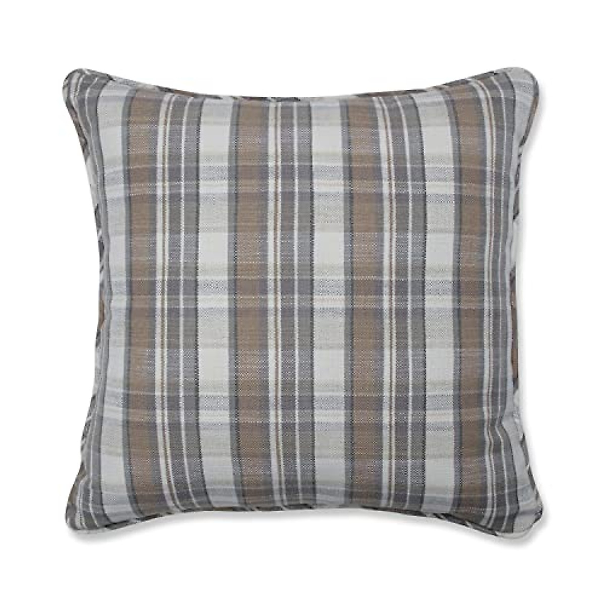 Pillow Perfect Indoor Bebe Cobblestone Throw Pillow, 18" x 18", Grey