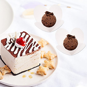 DOITOOL 200pcs Kraft Chocolate Paper Candy Cups Cupcake Liners Muffin Paper Liner Baking Cups for Cake Balls Cupcake Wedding Birthday Baby Shower Party Cafes White