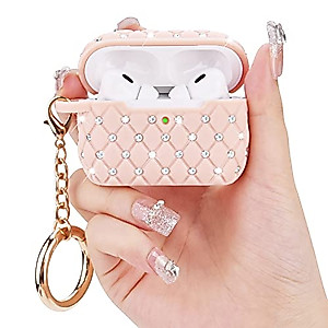 VISOOM Airpods Pro 2nd Generation Case - Airpods Pro 2 Bling Case Cover with Lanyard Women 2022 Crystal TPU Hard Protective iPod Pro 2 Wireless Charging Case Girl Keychain for Apple Airpod Gen Pro 2