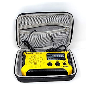 Kaito RC500 EVA Hard Shell Storage Case with Double-Zipper and Carrying Handle for The Voyager KA500 Radio