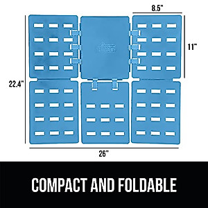 Gorilla Grip Shirt Folding Board, Easy Fast T-Shirt and Clothes Folder, Adult Clothing, Durable Plastic Organizer, Compact for Travel, Laundry Boards, Tshirt Flipfold Tool, Aqua