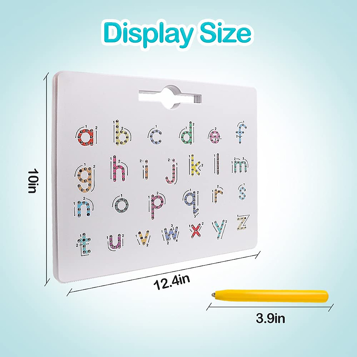 USATDD Magnetic Letters Practicing Board,Tracing ABC Alphabet Magnet Drawing Board Educational Preschool Practice Learning to Write Toys Montessori Uppercase&Lowercase Gift for Kids Toddlers