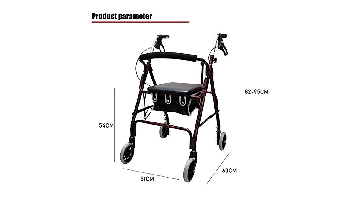 Upright Rollator Walker - Comfortable, Heavy Duty & Easy to Use
