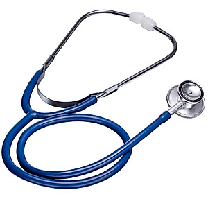 Novamedic Classic Blue Dual Head Stethoscope, 22-inch, Adult Size Stethoscope for Nurses, Doctors, ETMs, Nursing Homes, Cardiac Diagnostic, Cardiology and Medical Supplies Kit