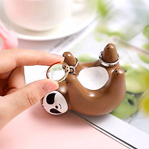 Amyhill 2 Pcs Sloth Ring Holder - Cute Jewelry Stand for Earrings, Necklaces - Decorative Art Ring Bowl for Counter, Desk, Night Stand
