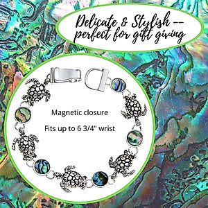 PammyJ Sea Turtle Bracelet Charms with Abalone