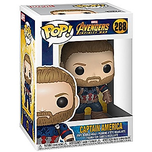 POP Marvel: Avengers Infinity War - Captain America Funko Pop! Vinyl Figure (Bundled with Compatible Pop Box Protector Case), Multicolored, 3.75 inches