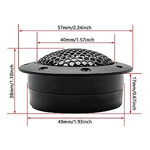 LYHLYA Car High Fidelity Stereo Speaker Tweeter - Car Modified Car Audio Silk Dome Tweeters