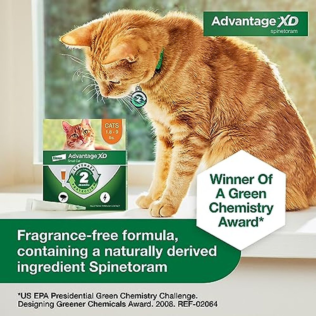 Advantage XD Small Cat Flea Prevention & Treatment For Cats 1.8-9lbs. | 1-Topical Dose, 2-Months of Protection Per Dose