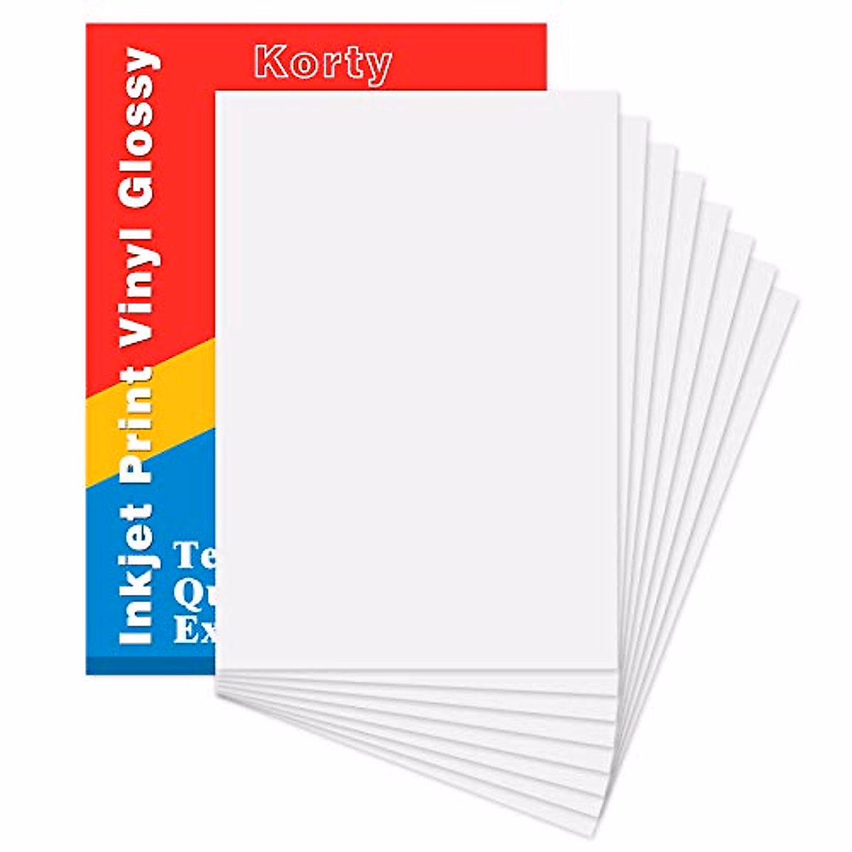 Printable Vinyl for Inkjet printer, 20 Sheets Premium Glossy White Waterproof Printable Vinyl Paper,8.3"x 11.7"