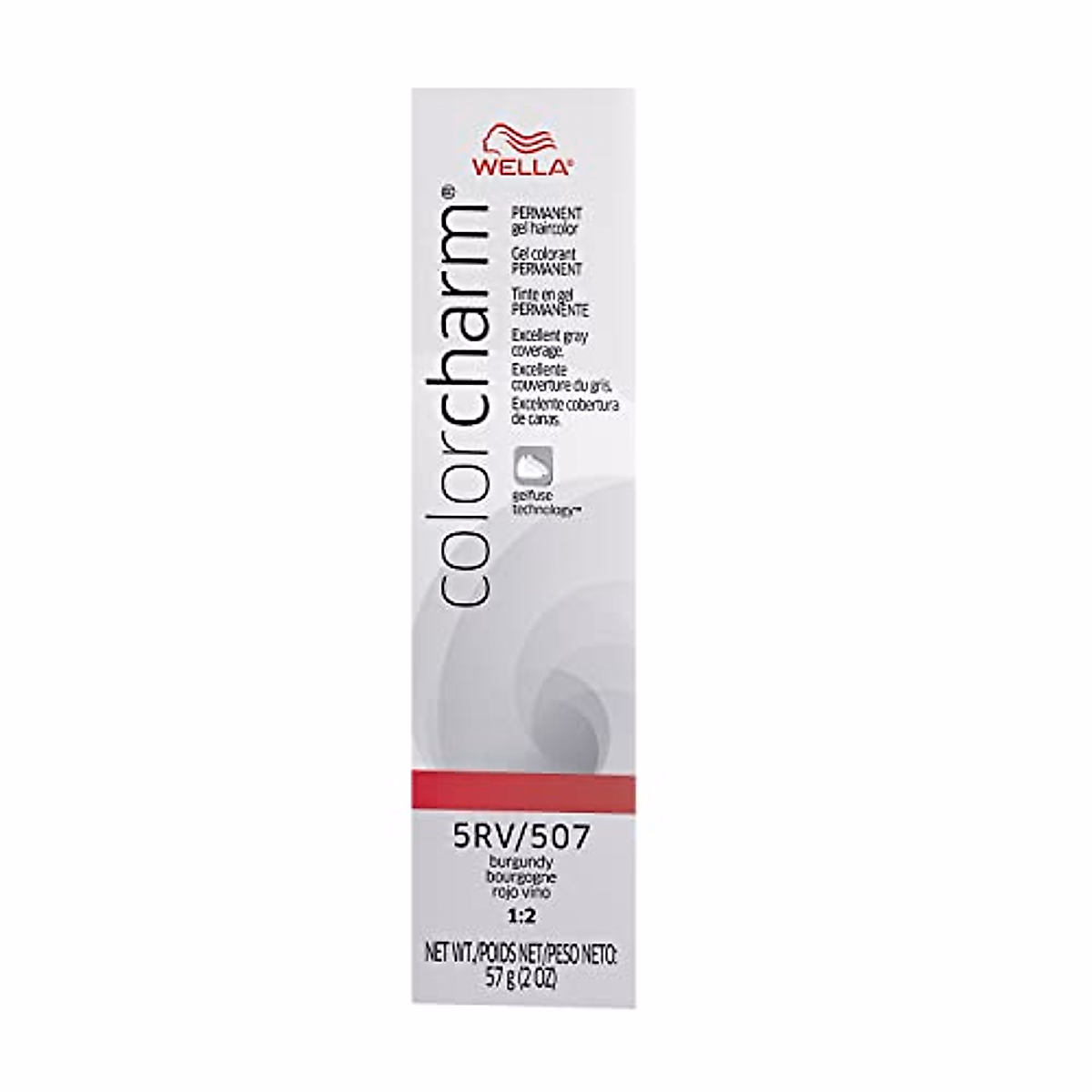WELLA Color Charm Permanent Gel, Hair Color for Gray Coverage, 5RV Burgundy